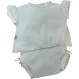 Amazon.com: Paty Inc Infant Girls White Cotton Knit Gown with Pink Trim ...
