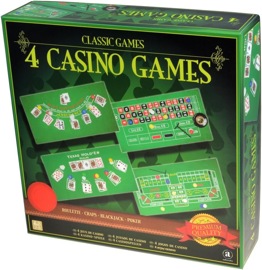 Classic Games Collection - 4 Casino Games Set: Amazon.com.au: Toys & Games