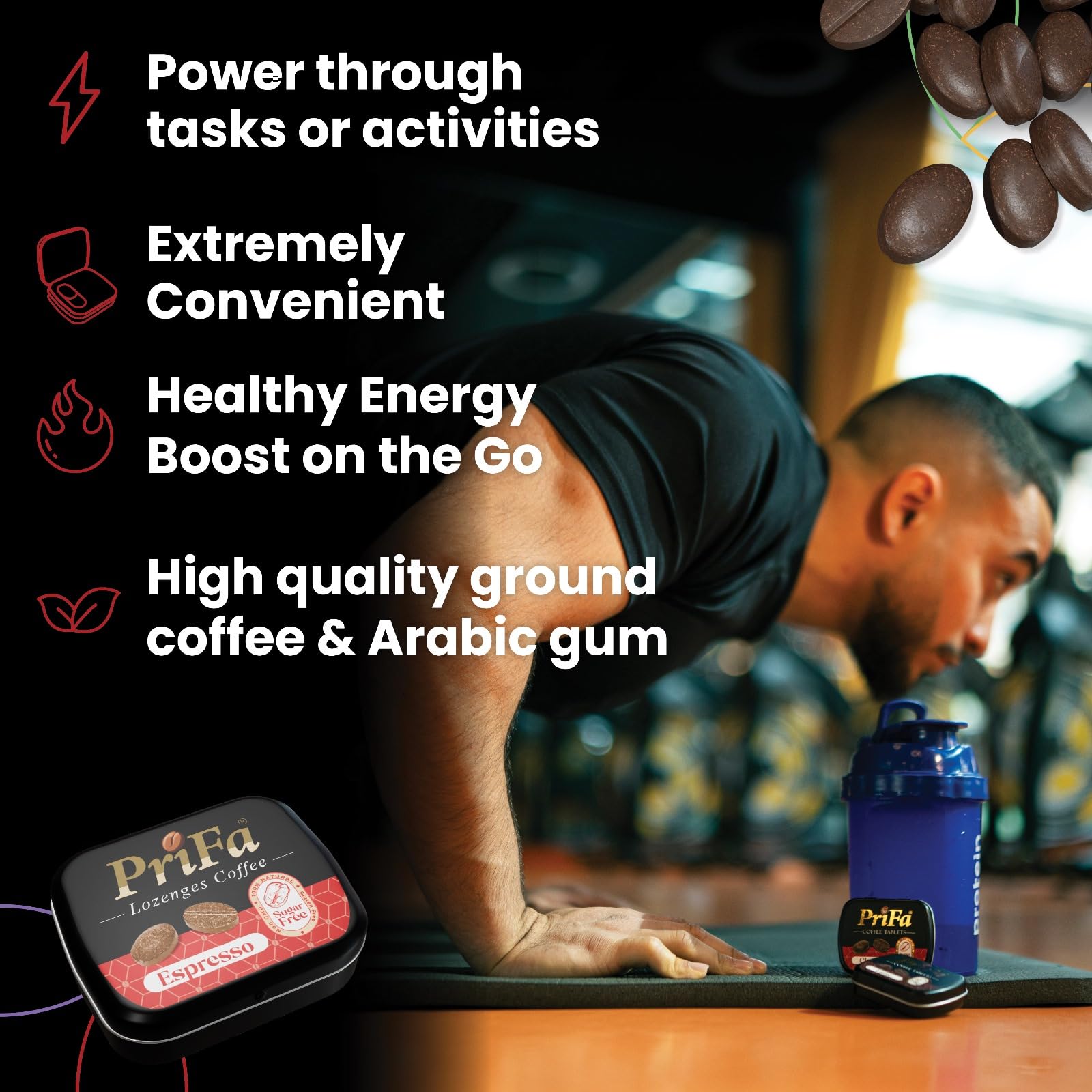 Mua PriFa Coffee Tablets, Pocket Coffee Espresso To Go - Unsweetened ...