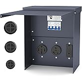 RV Electrical Outlet Panel, Temporary Power Outlet Panel, with 20, 30 ...