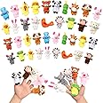 Amazon.com: 60 Pcs Finger Puppets Set, 19 Different Stuffed Animals ...