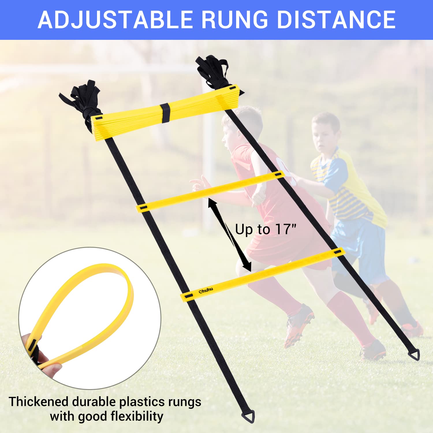 Mua Ohuhu Agility Ladder Speed Training Set 12 Rung 20ft Exercise Ladders with Ground Stakes for ...
