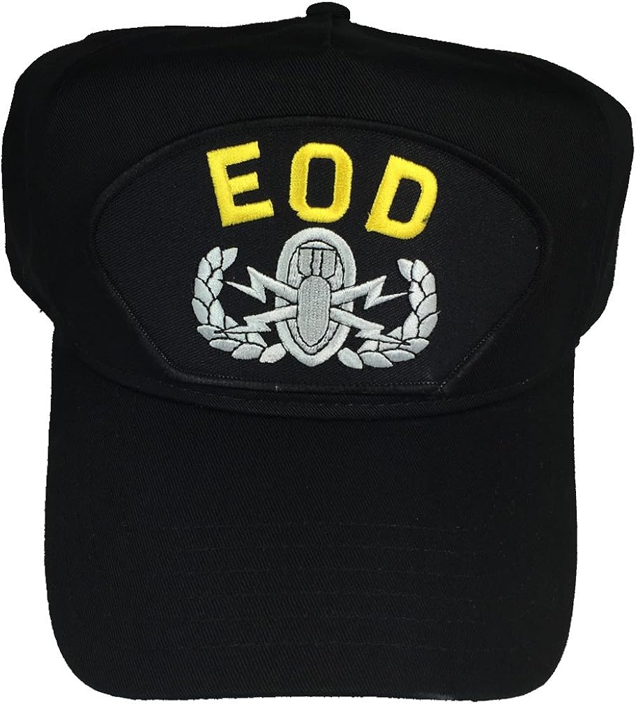 EOD Explosive Ordinance Disposal W/Wings HAT - Black - Veteran Owned ...