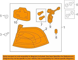 Amazon.com: Genuine Kia 92401-1W000 Combination Lamp Assembly, Rear ...