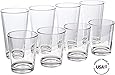 Amazon.com | Bistro Premium Quality Clear Plastic Tumblers | set of 8 ...