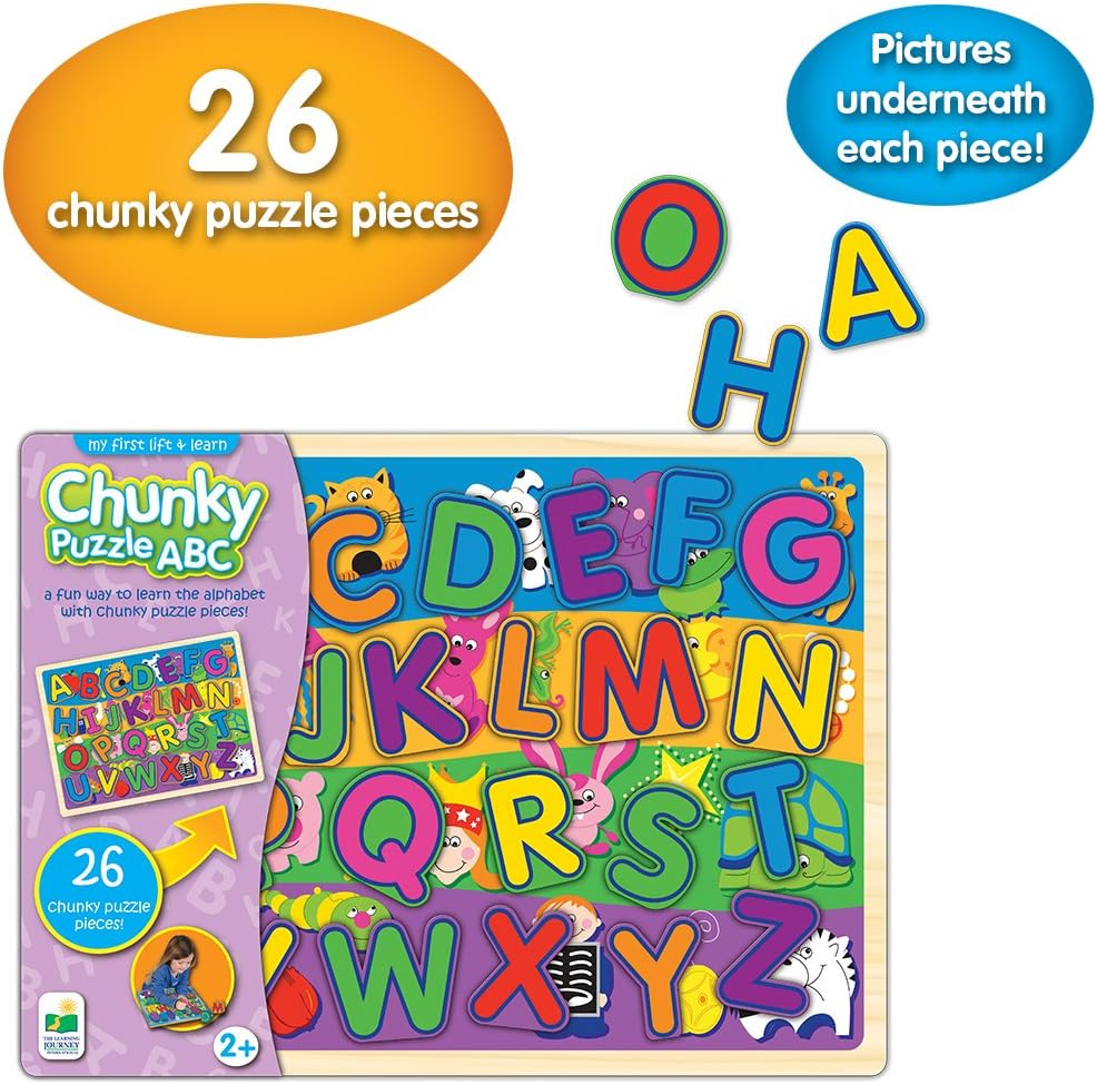 Amazon.com: The Learning Journey My First Lift & Learn Chunky Puzzle – ABC – Educational Toddler ...