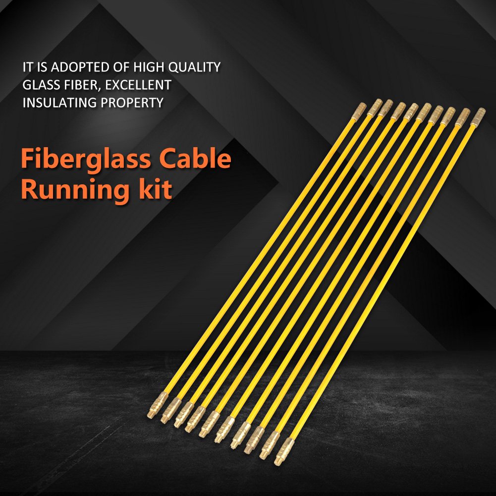 10Pcs 4.0mm*13.0 Inch Non-conductive Fiberglass Rods Running Wire with ...