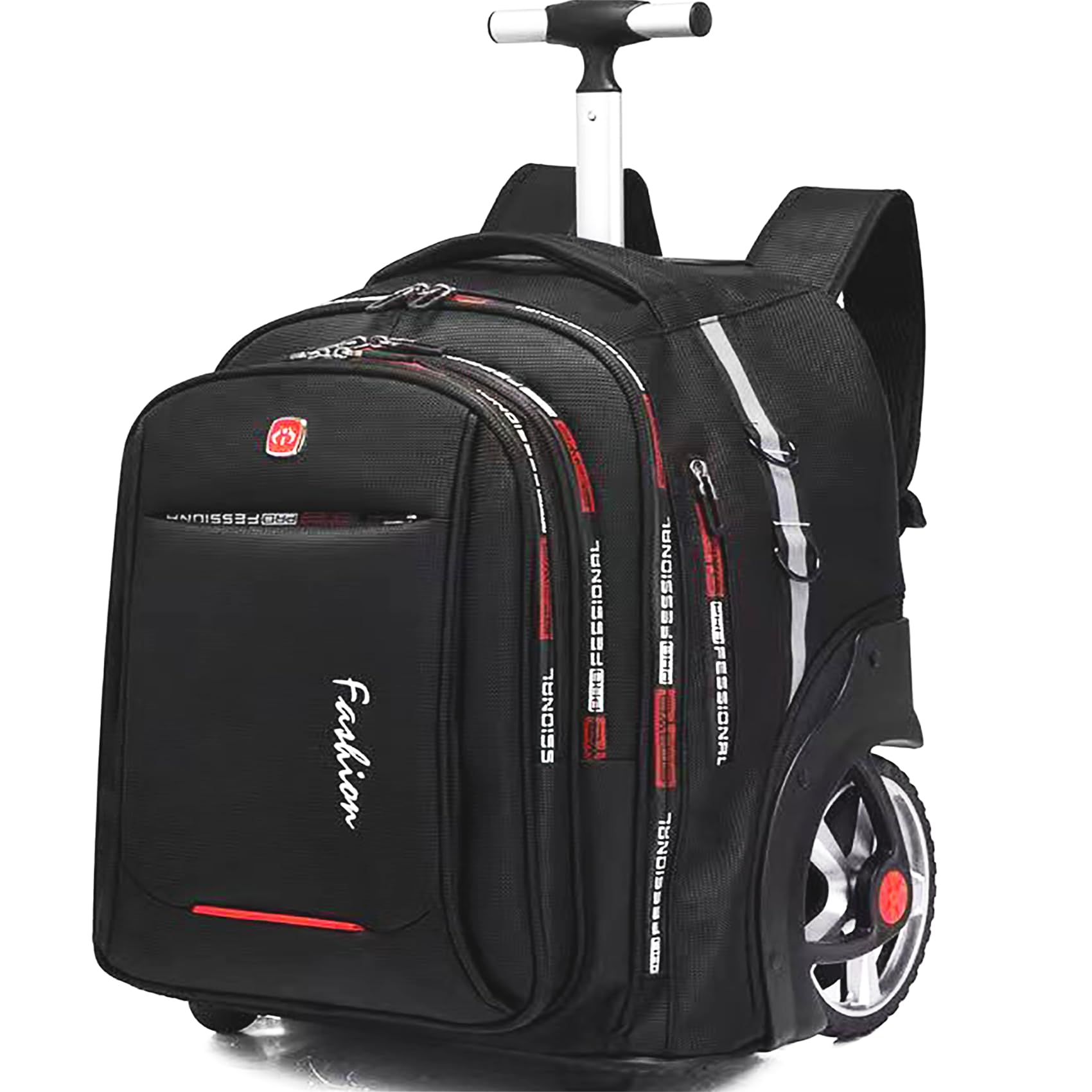 Mua Black Rolling Backpack for Adults, 22 Inch Travel Backpack with ...