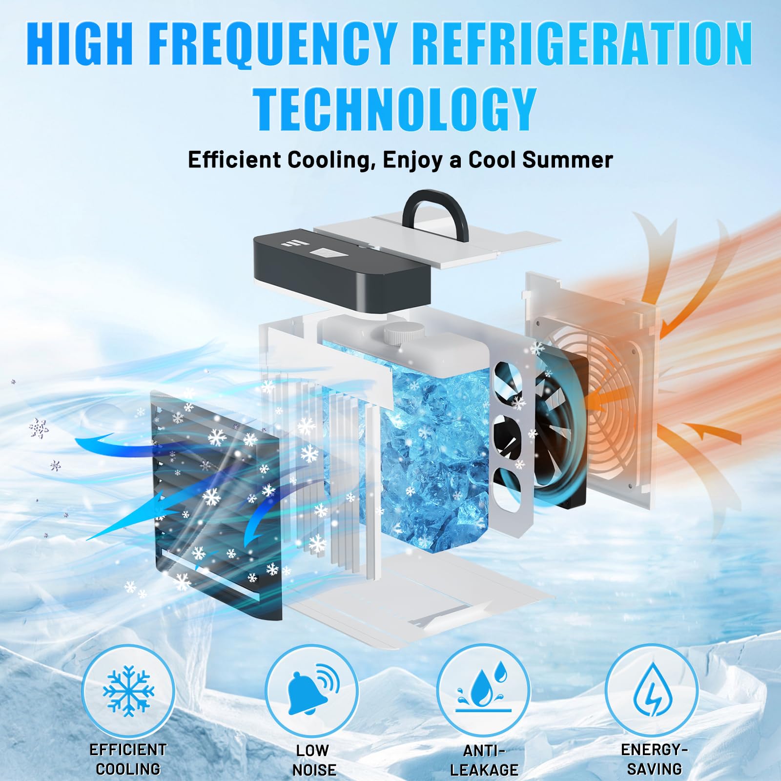 Mua Portable Air Conditioners, Mini Air Conditioner with 2 Ice Packs, 3 ...