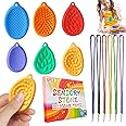 Amazon.com: QINGLER Fidget Toys Sensory Worry Stones with Lanyard ...
