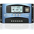 Amazon.com : [Upgraded] 30A MPPT Solar Charge Controller, 12V 24V Dual USB Solar Panel Battery ...
