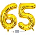 Amazon.com: DUXUANT Gold 65 Number Balloons 40 inch Jumbo Foil Balloons ...