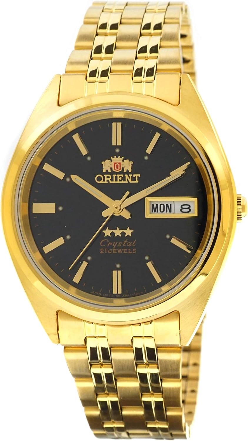 Amazon.com: Orient TriStar Mens Classical Automatic Black Dial Gold ...