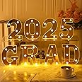 Amazon.com: Woanger 8 Pcs Graduation Party Decorations Grad 2025 Light ...