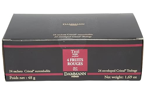 DAMMANN FRERES Four Fruit Rouges Black Tea, 24 Cristal Teabags in Oman ...