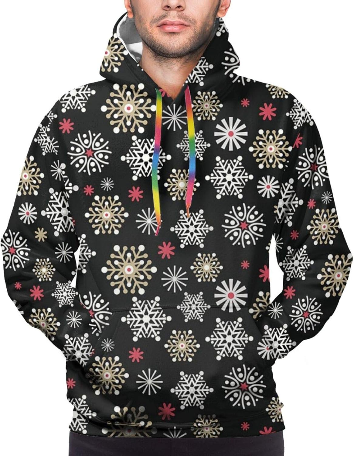 Alysai Sudaderas con Capucha Estampadas de Moda Unisex de Copo de Nieve ...