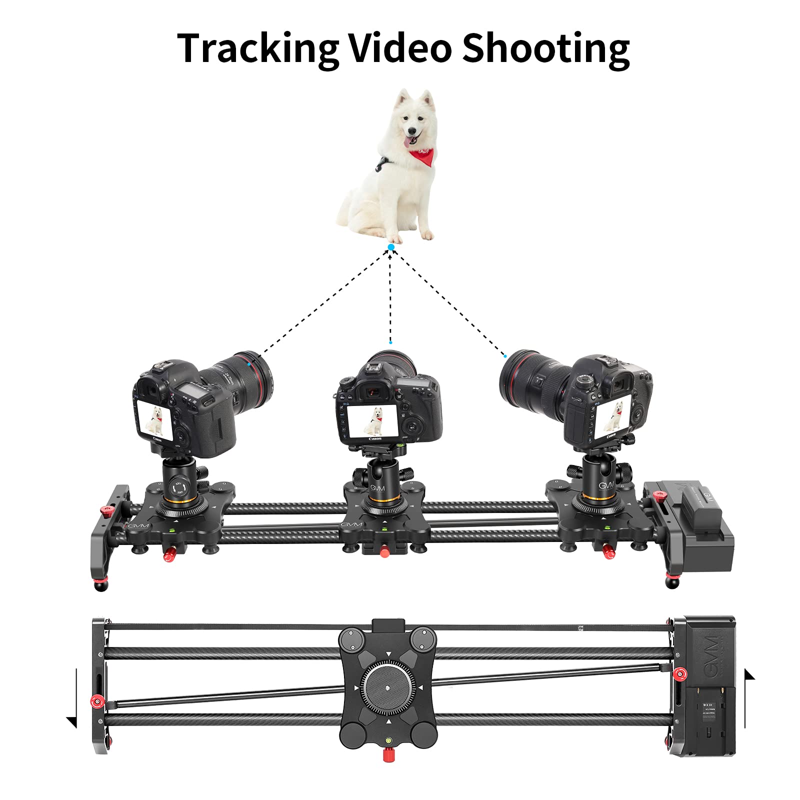 Mua GVM Motorized Camera Slider,31" Wireless Carbon Fiber Dolly Rail ...