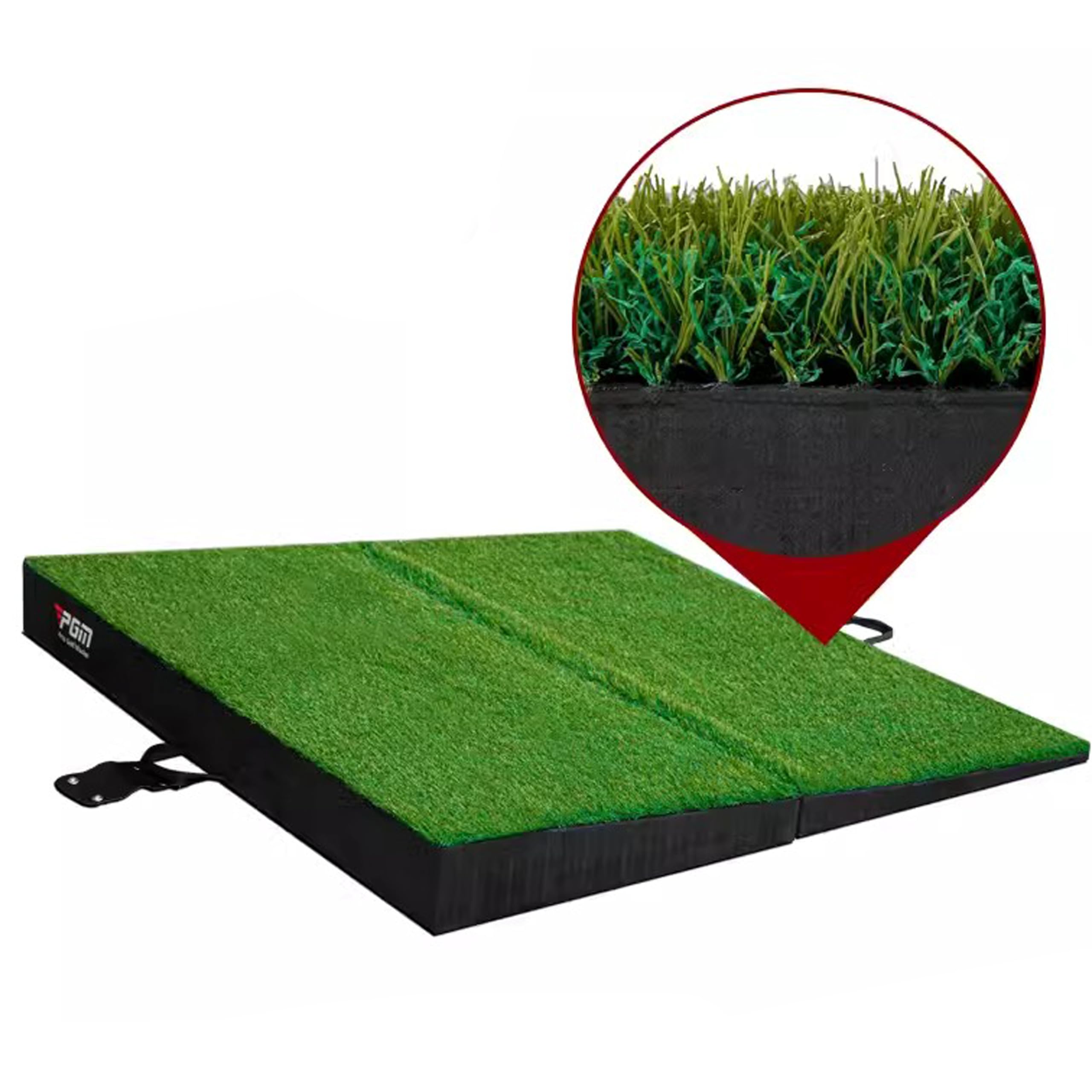 PGM 40"x 40" Golf Practice Mat - 4 Adjustable Simulation Slopes Golf ...