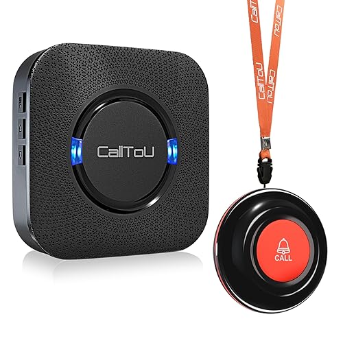CallToU Caregiver Pager Wireless Call Bell Alert Button for Seniors ...