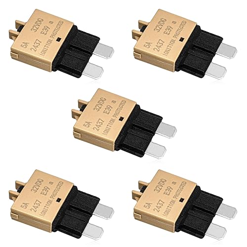 6pcs 32vdc Manual Reset Low Circuit Breaker Blade Fuse E39 ATC/ATO (5A ...