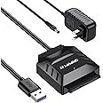 Amazon.com: QWPVPYJY SATA to USB Adapter, USB 3.0 Hard Drive to USB Adapter for 2.5/3.5 inch HDD ...