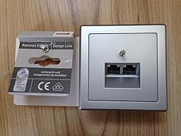 Doppel Datendose Netzwerkdose Cat6a 500MHz 10-Gigabit: Amazon.de ...