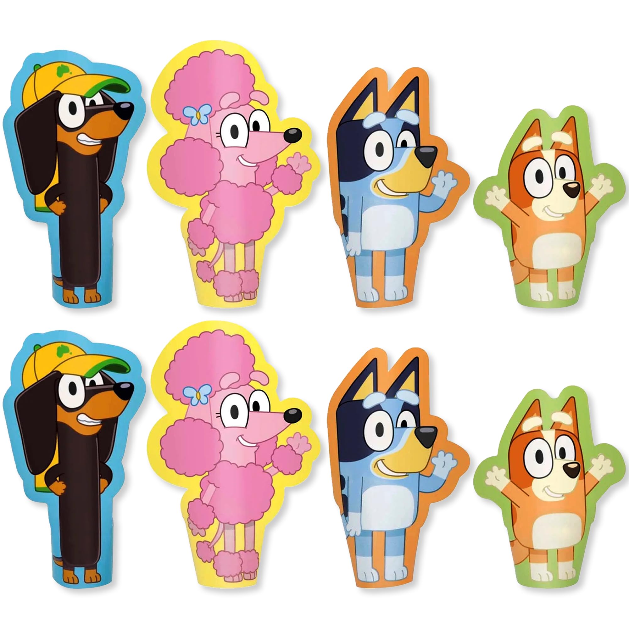 Mua Unique Bluey Die-Cut Paper Finger Puppets - (8 Pack) | Multi ...