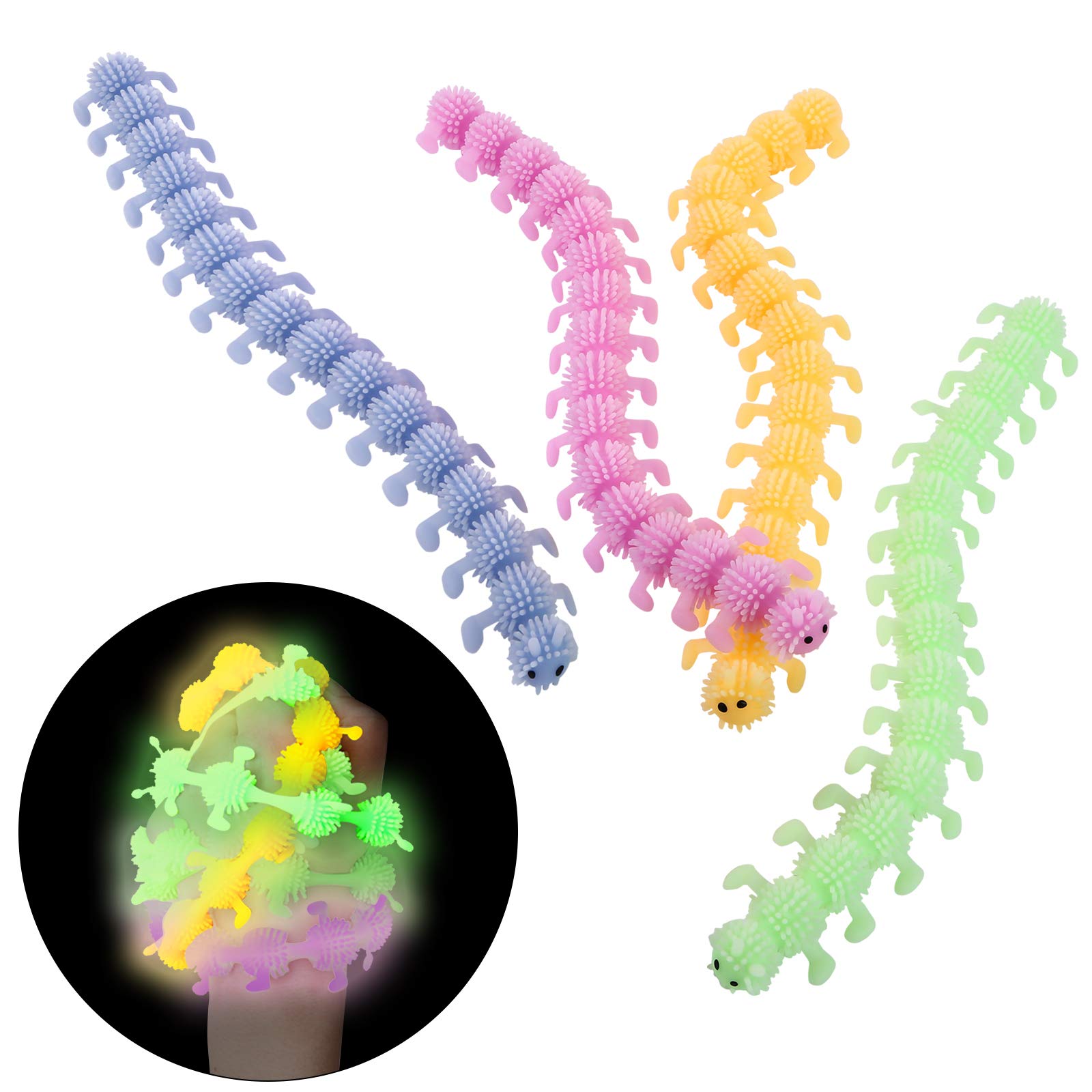 4 Pcs Sensory Fidget Toys For Kids Monkey Noodle Stretchy | Desertcart ...