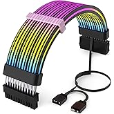 Amazon.com: RGB Power Extension Cable Kit - ARGB Motherboard Power ...