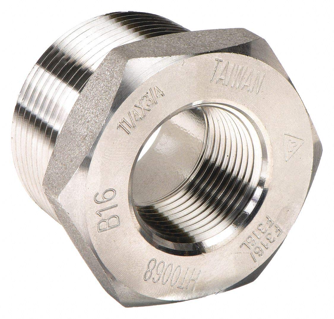 Hex Reducing Bushing 2 X 1 In 316 SS Amazon Industrial Scientific hex-reducing-bushing-2-x-1-in-316-ss-amazon-industrial-scientific