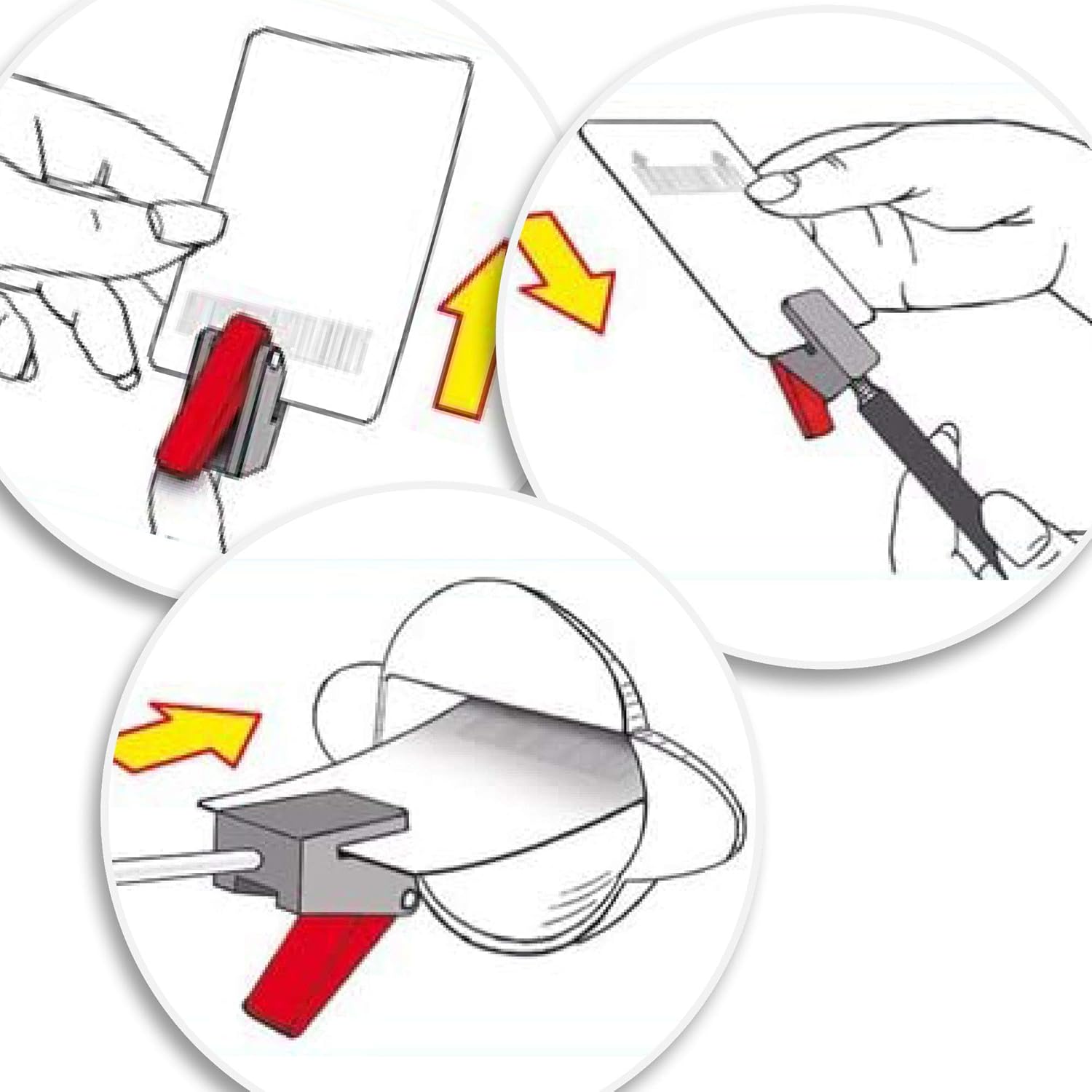 com-four® 2x parking ticket gripper, innovative card gripper with ...