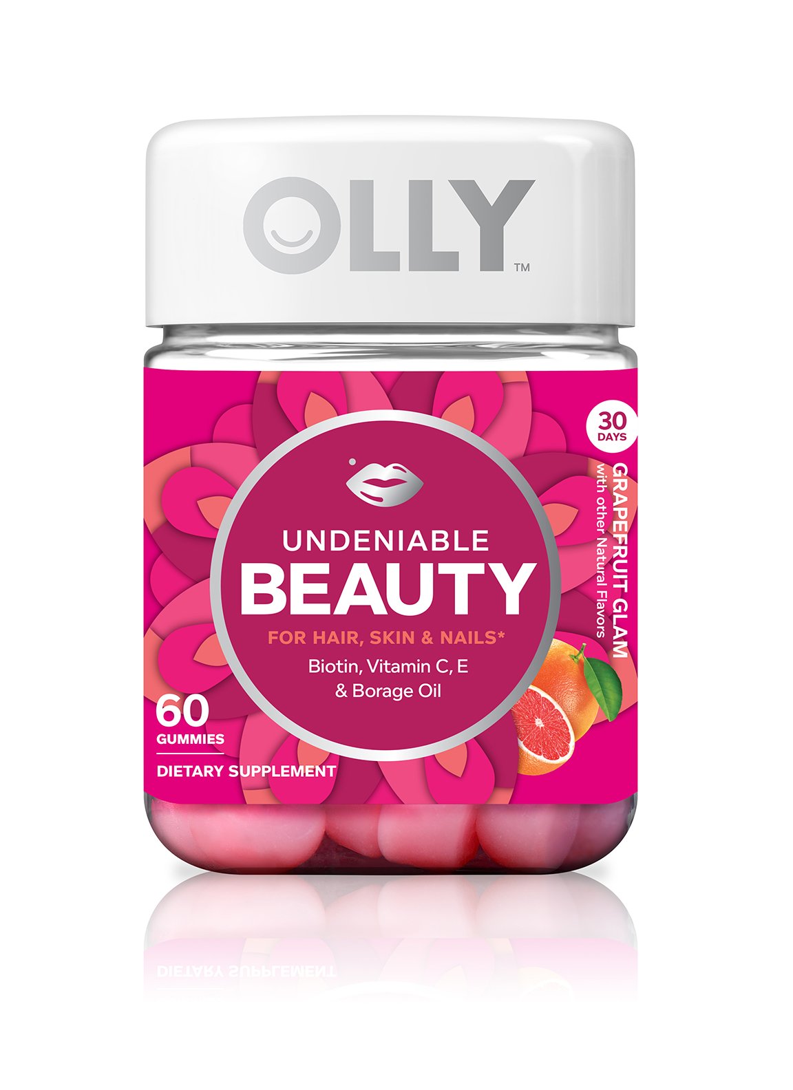 OLLY Undeniable Beauty Gummy Supplement, with BIOTIN & Borage Oil ...