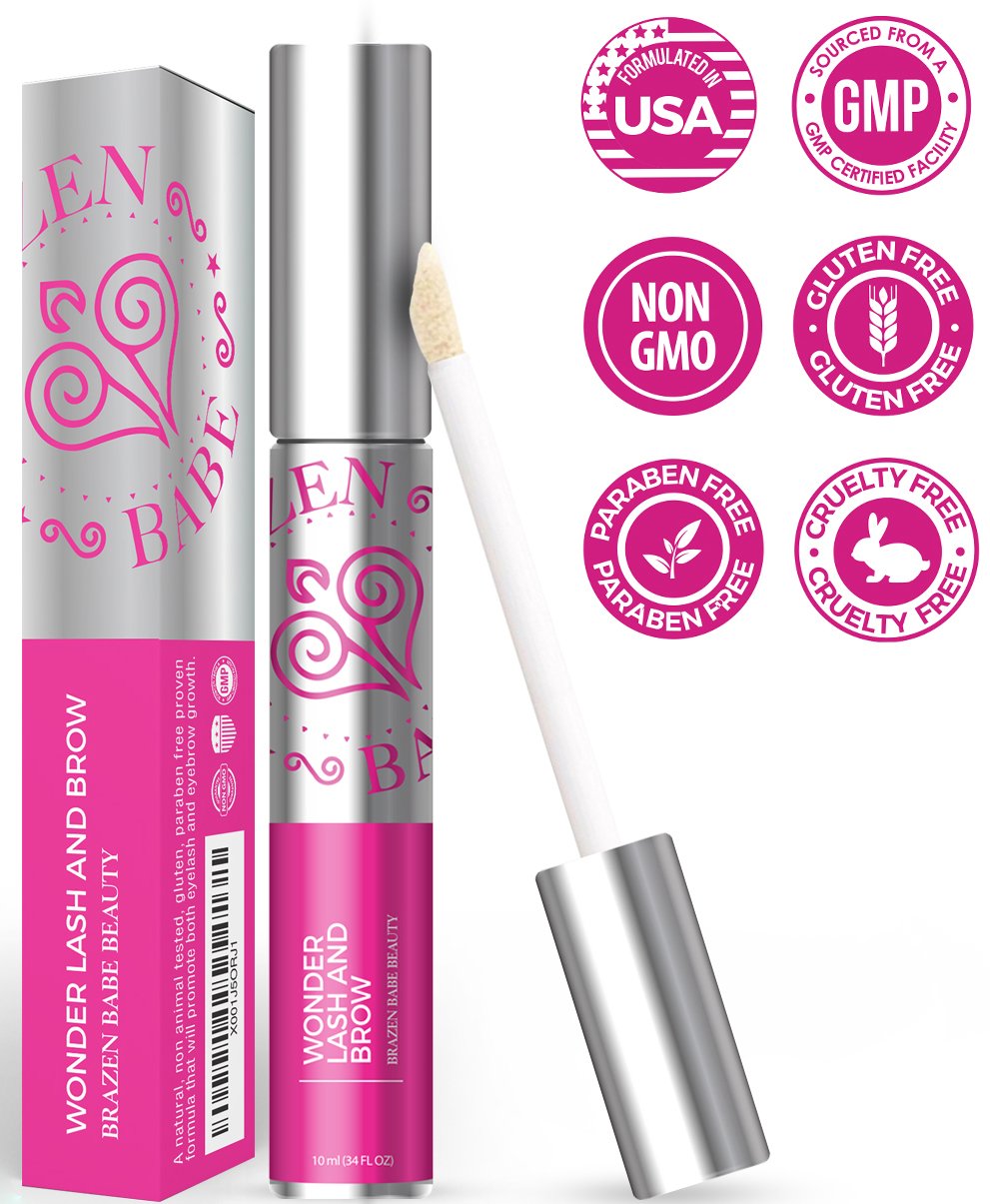 Amazon.com: Natural Eyelash Growth Serum - Lash Booster & Eyebrow ...