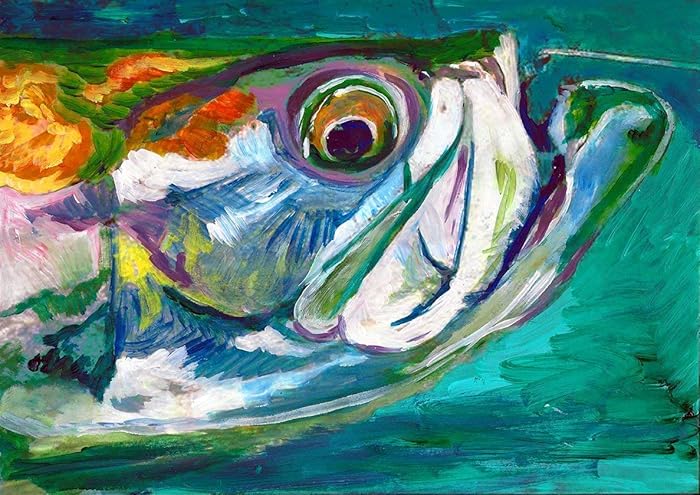 Amazon.com: Unique Tarpon Fish Art Print, Florida Tarpon Fishing ...