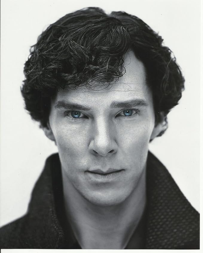 Benedict Cumberbatch in Black and White with Blue Eyes 8 x 10 Photo at ...