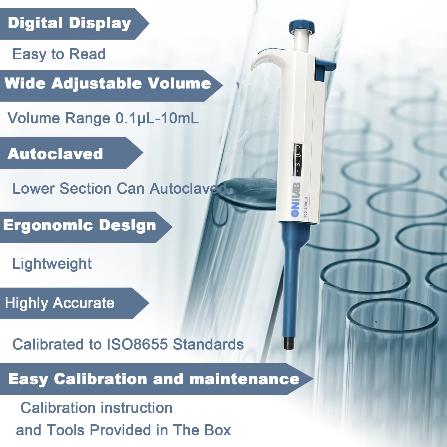 Mua ONiLAB Micro Pipette Variable Pipette Adjustable Capacity Pipette ...