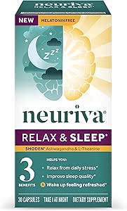 Amazon.com: NEURIVA Natural Sleep Aid Supplement with L-Theanine to ...