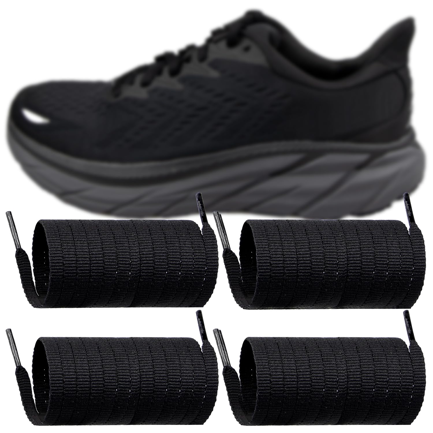 Endoto 2 Pairs Shoelaces for HOKA ONE ONE Flat Shoe Laces Replacement ...