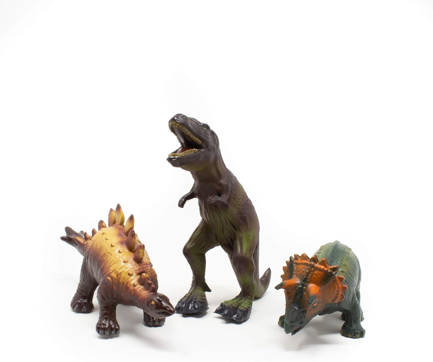 Natural rubber Dinosaur set which are handmade and hand painted using ...