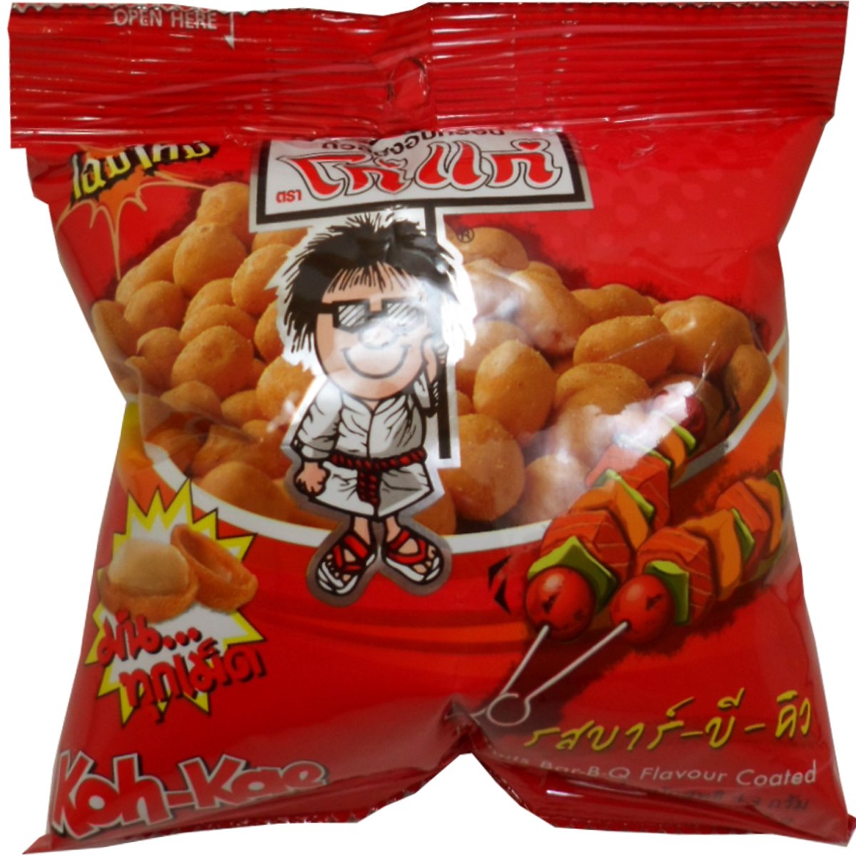 Amazon.com : Koh-kae Peanuts with Barbecue Coated Flavour Snack Net Wt ...
