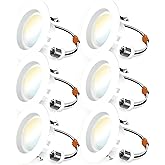 Sunco 2 Pack LED Recessed Lighting 6 Inch, Selectable 2700K/3000K/3500K ...