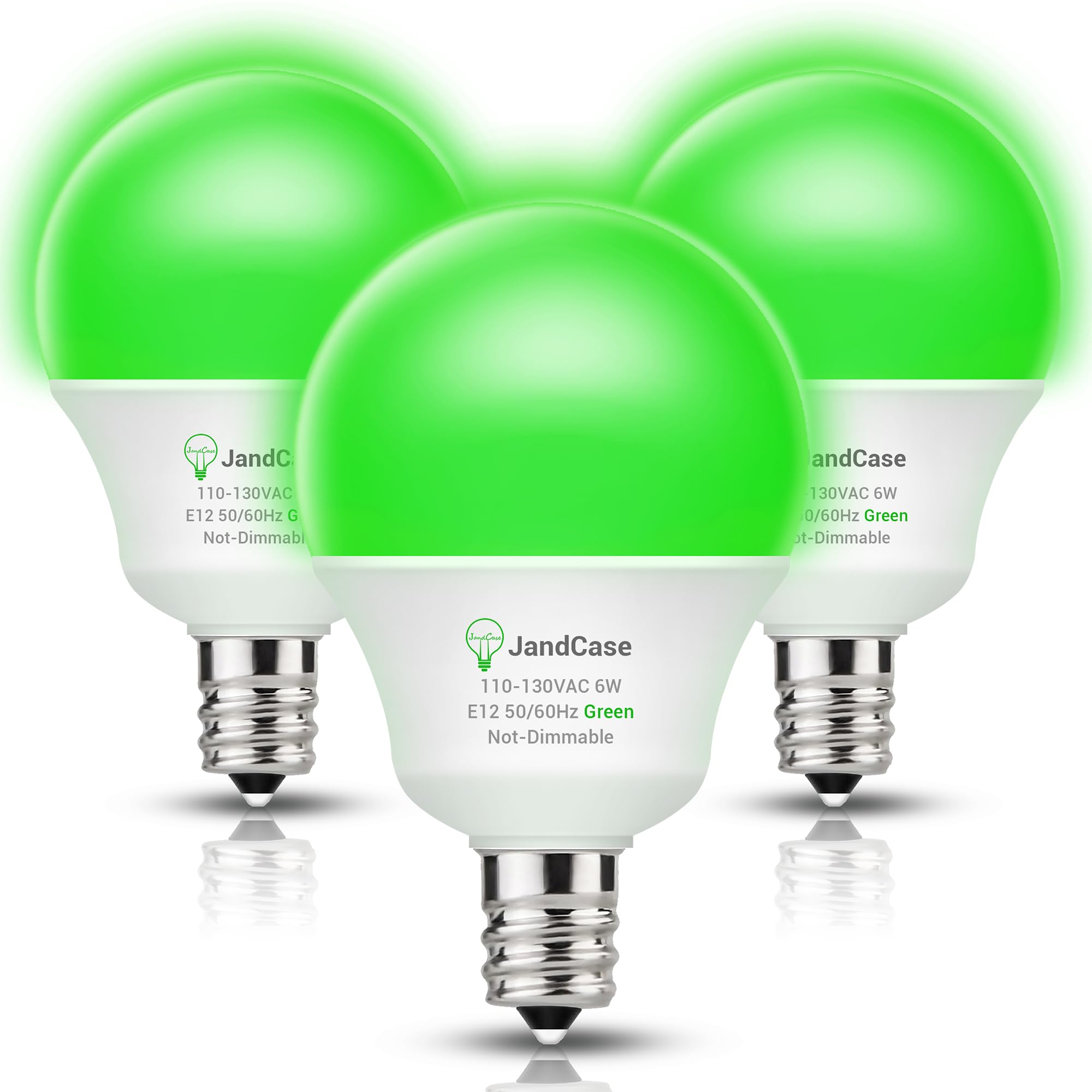 JandCase E12 LED Small Green Light Bulbs, Ceiling Fan Light Bulbs ...