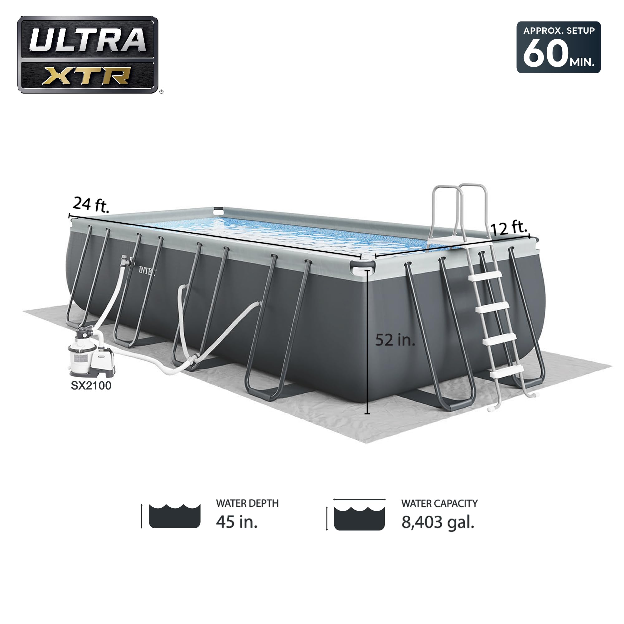 Mua INTEX 26363EH Ultra XTR Deluxe Rectangular Above Ground Swimming ...