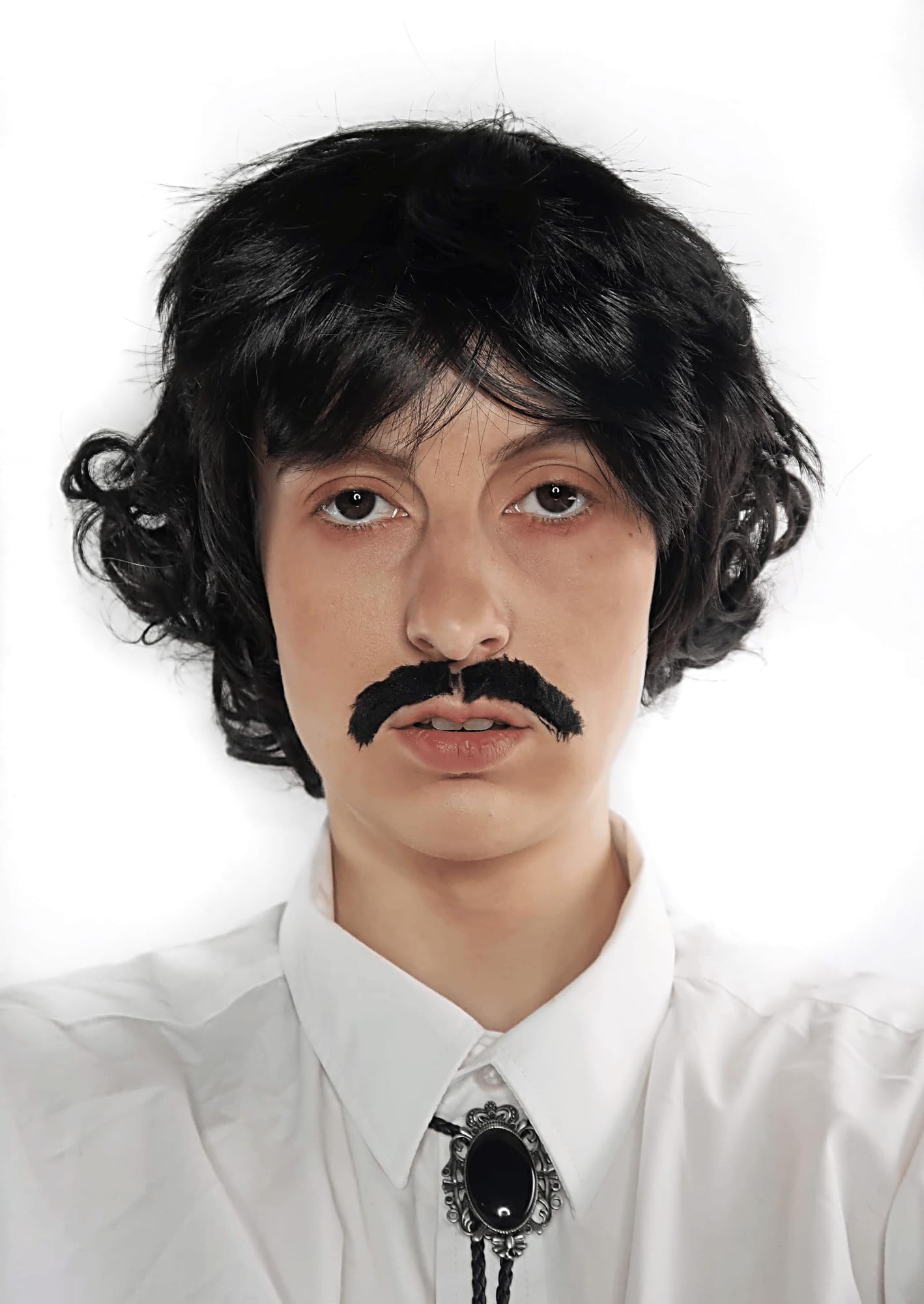 Mua ALLAURA Vote Pedro Wig Costume Wig | Black Wigs + Fake Mustache ...