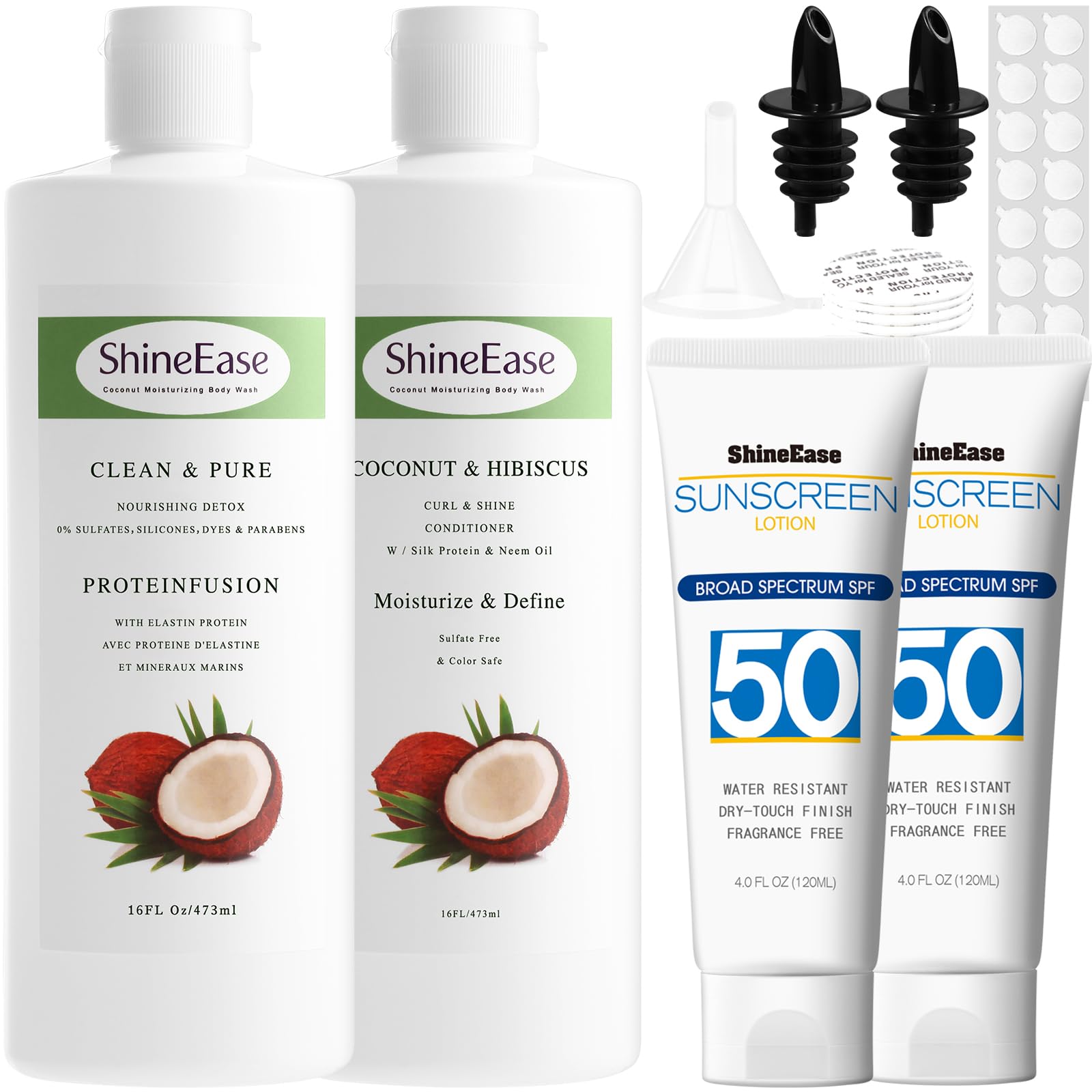 Cruise Empty-Sunscreen-Shampoo-Bottle Plastic Container: Leak-Proof ...