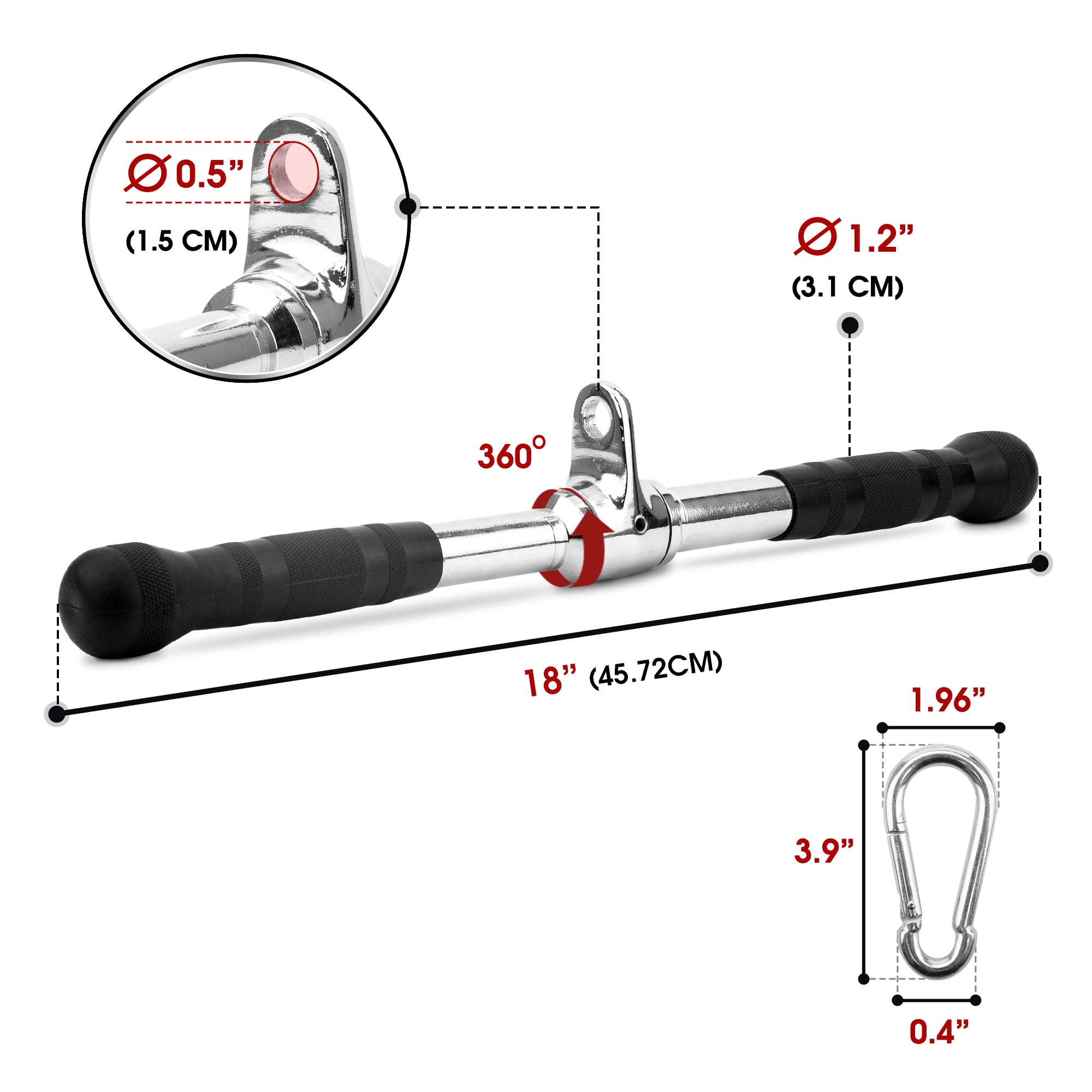 Mua Double D Row Handle Cable Attachment for Weight Workout, Cable ...