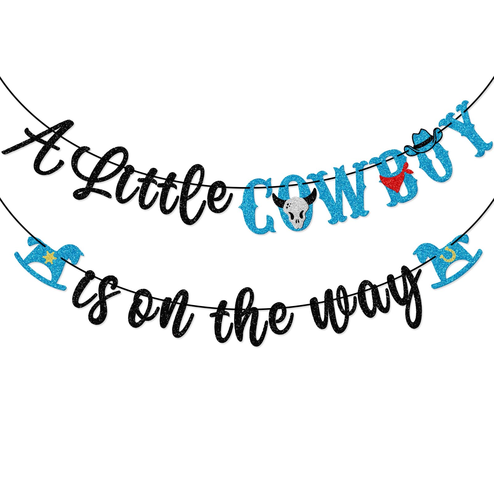 Firefairy A tle Cowboy is on The Way Banner, Pre-strung Cowboy Baby ...