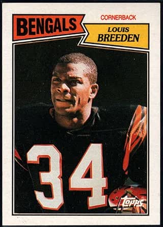 Amazon.com: Football NFL 1987 Topps #197 Louis Breeden NM-MT+ Bengals ...