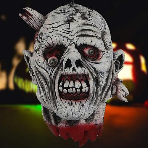 SANKEDOU Halloween Scary Hanging Severed Head Props Decorations, Life ...