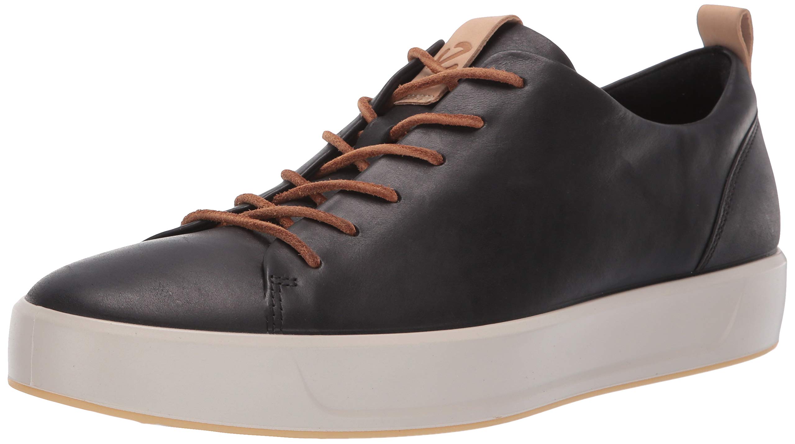 ECCO Men's Soft 8 Tie Fashion Sneaker, Black/Powder Lx, 11-11.5 M US | Pricepulse